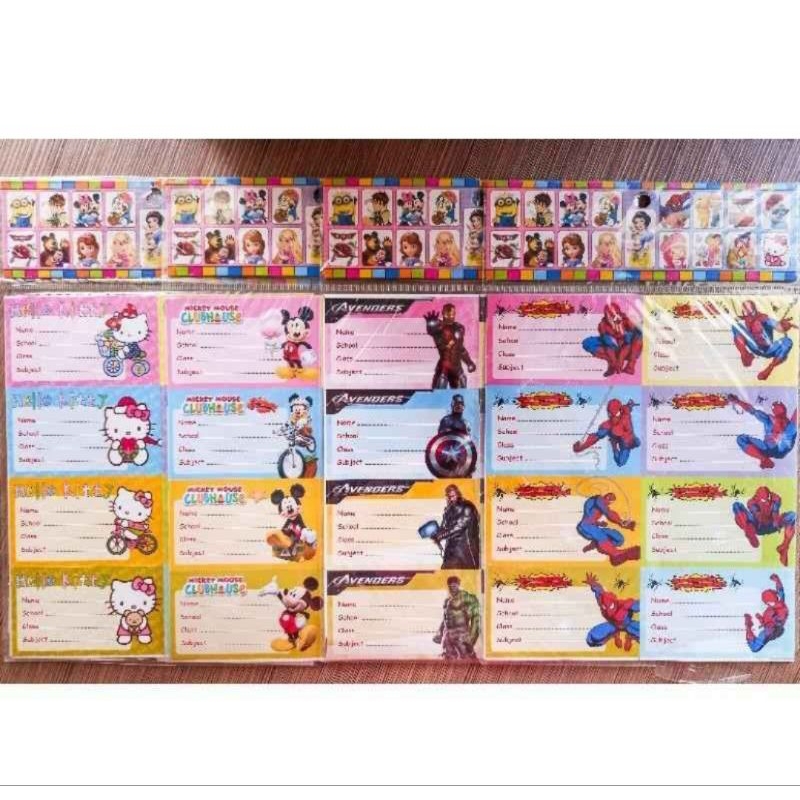 Jual Stiker Label Nama Motif Karakter Anak, Tempelan Nama Buku Sekolah ...