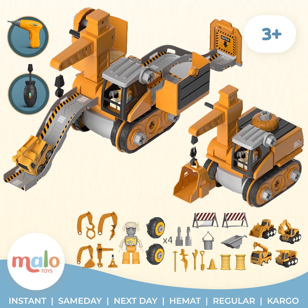Jual MEGA MALOTOYS DIY Truck Assembly 4in1 Trucks 4 in 1 Rakit Mobil ...