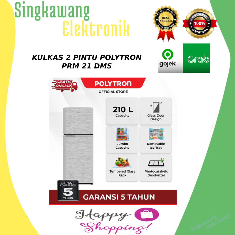 Jual KULKAS 2 PINTU POLYTRON PRM 21 DMS | Shopee Indonesia