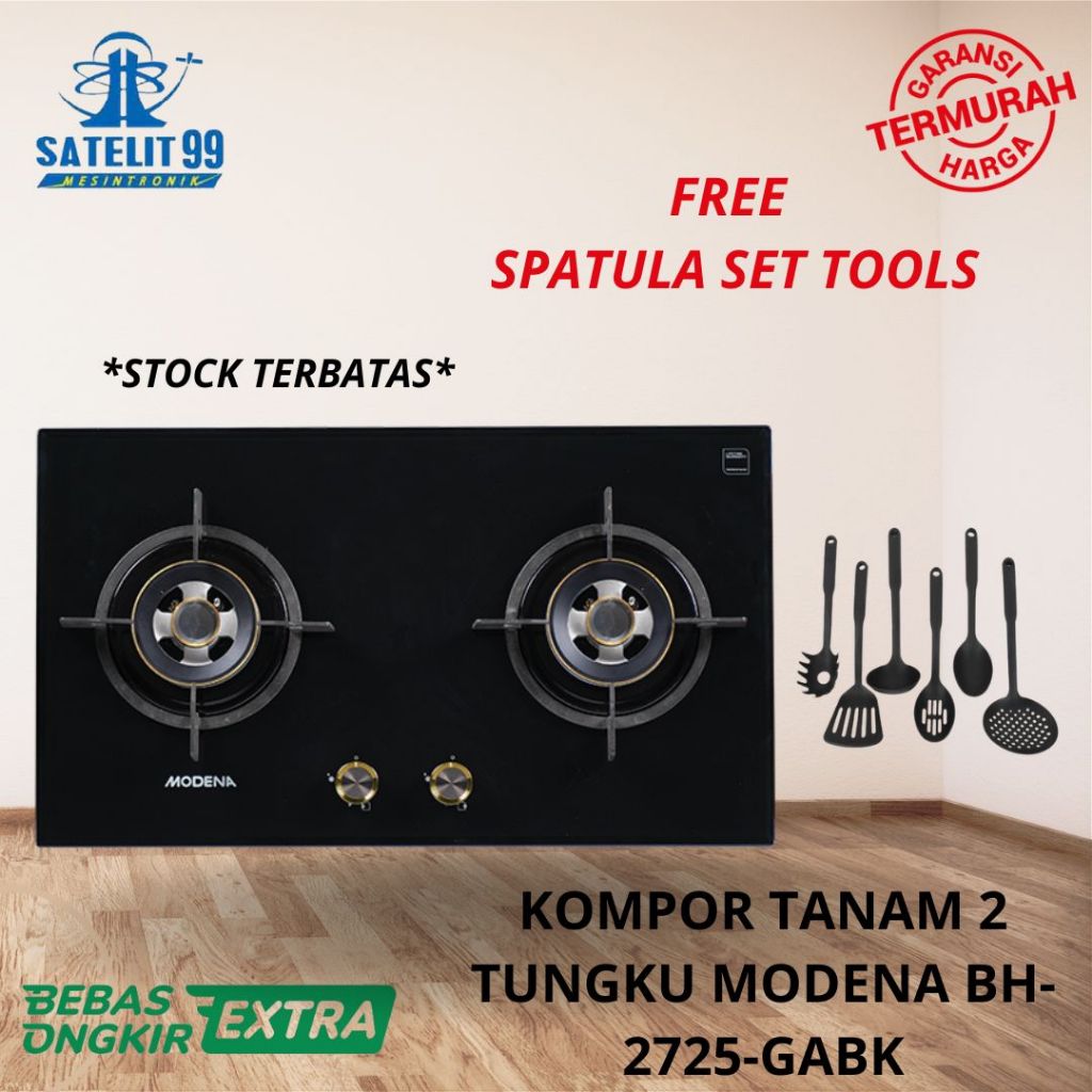 Jual PROMO KOMPOR TANAM / KOMPOR GAS 2 TUNGKU MODENA BH-2725-GABK FREE ...