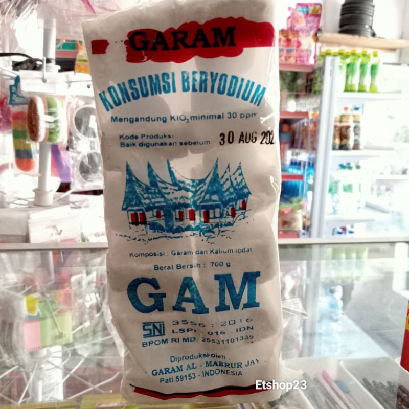 Jual Garam Bata Beryodium Merk GAM 1Kg | Shopee Indonesia