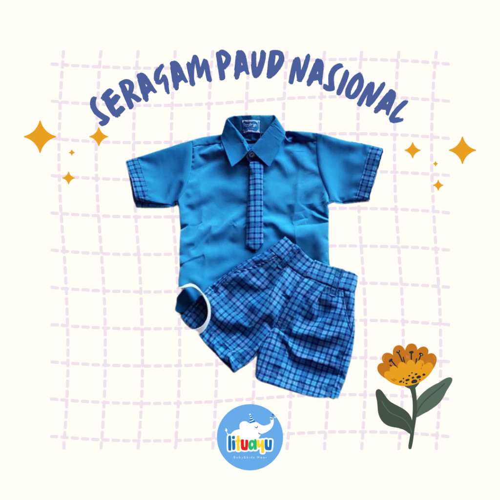 Jual Baju Anak PAUD Setelan Seragam Anak Paud Nasional Warna Turkish ...