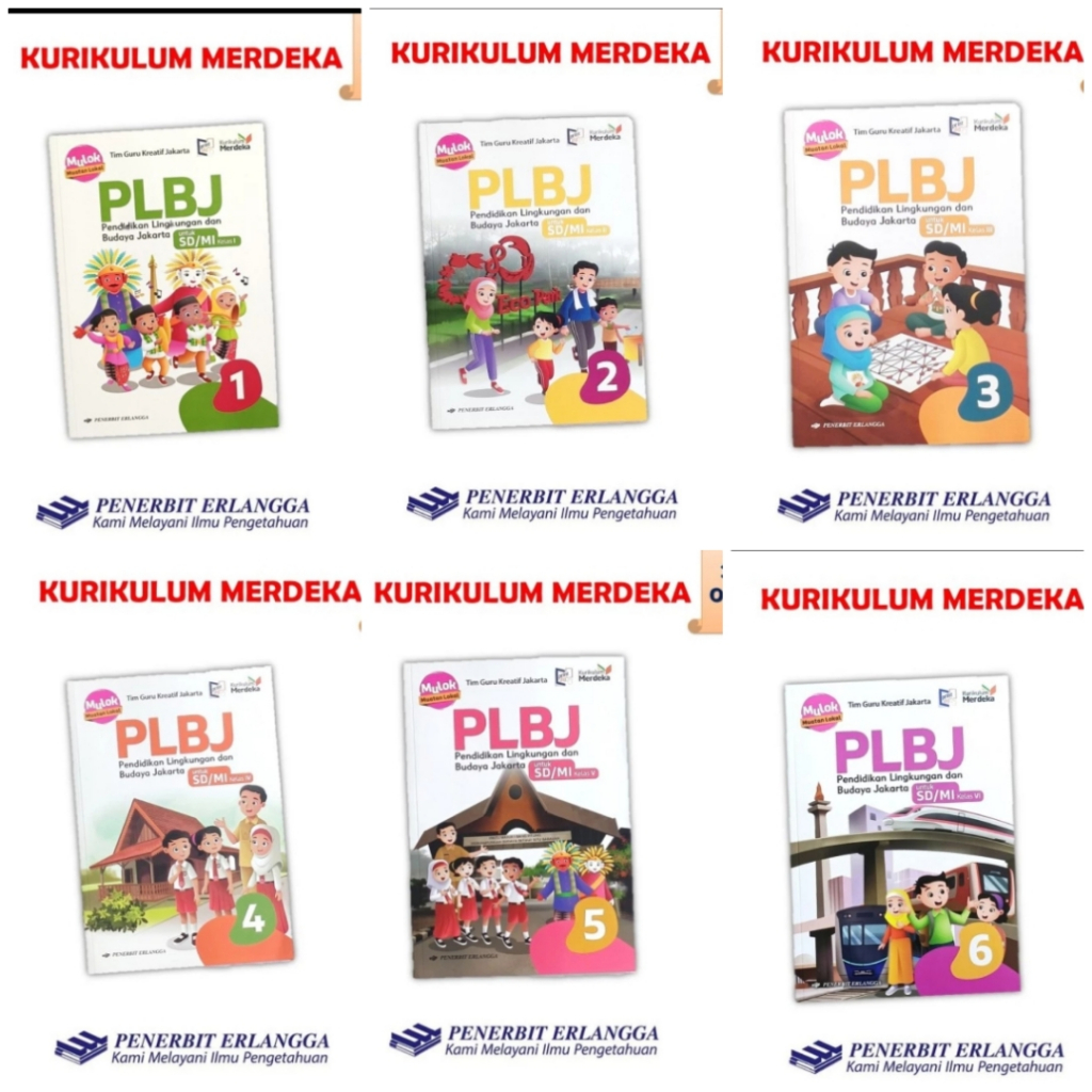 Jual ORI harga satuan buku teks PLBJ kurikulum merdeka untuk SD/mi kelas 1-6 penerbit Erlangga ...