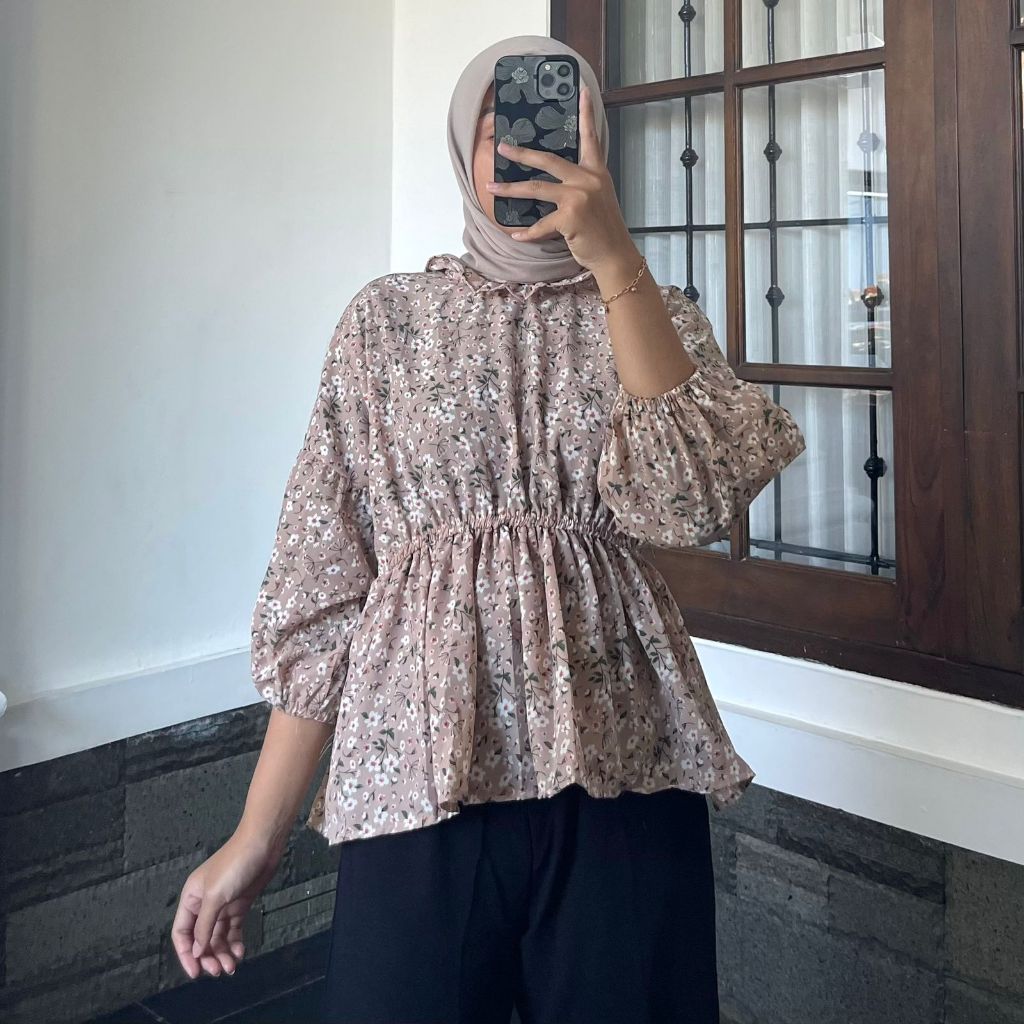 Jual FLOWER BLOUSE / BLOUSE BUNGA | BLOUSE KOREAN STYLE VINTAGE / baju ...