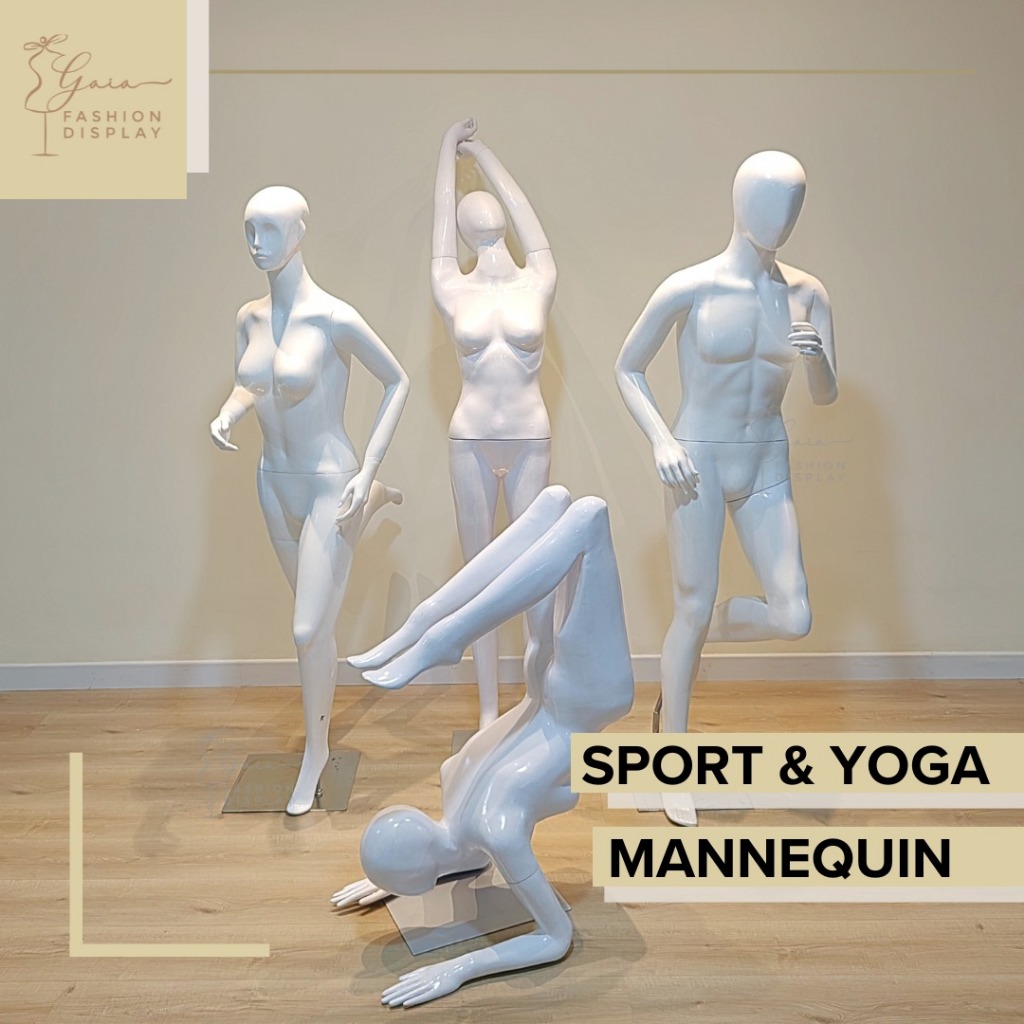 Jual Full Body Fiber Cewek Cowok Model Gaya Yoga Manekin Sport Outfit ...