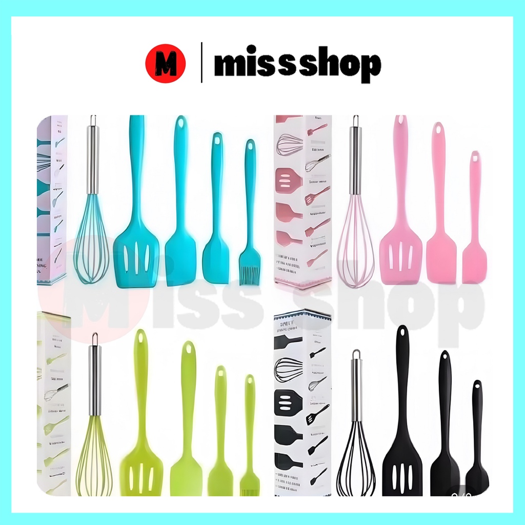 Jual (MS) [BEST SELLER] Spatula Set Alat Masak 5 set Sutil Scrap ...