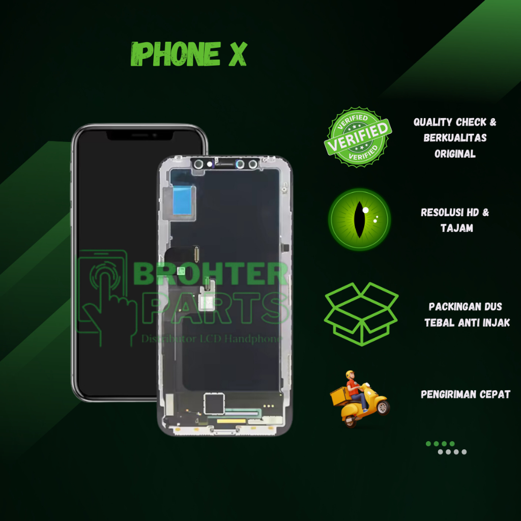 Jual LCD IPHONE X TOUCHSCREEN FULLSET COMPLETE ORIGINAL FHD HD+ ...