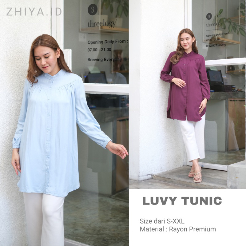 Jual LUVY TUNIK ( PART 1) KEMEJA TUNIK BERBAHAN RAYON TWILL | Shopee ...