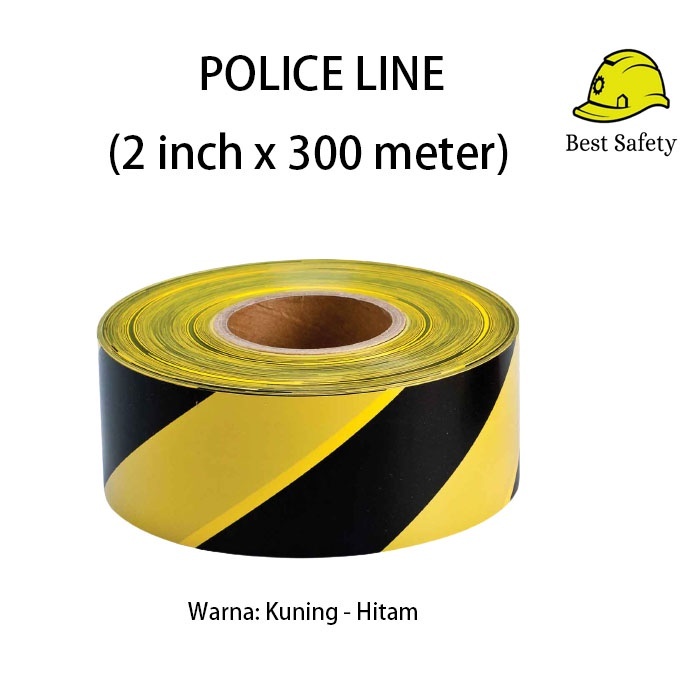 Jual Garis Polisi Hitam Kuning Police Line 2 inchi 300 meter / Garis ...