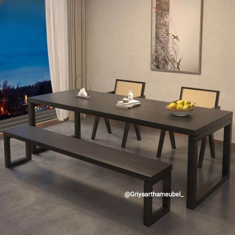 Jual meja makan bangku panjang model terbaru | Shopee Indonesia