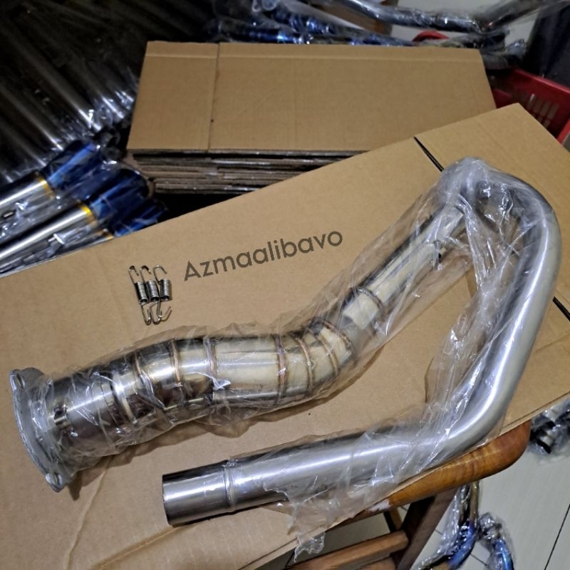 Jual Stainless pipe 51mm big elbow Raider 150fi,carb Skygo 125 150 175 ...