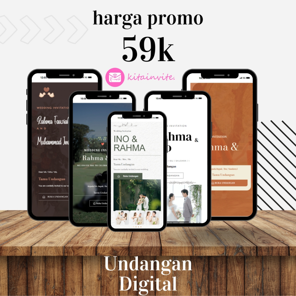 Jual Undangan Digital Website Pernikahan spesial | Tema minimalist ...