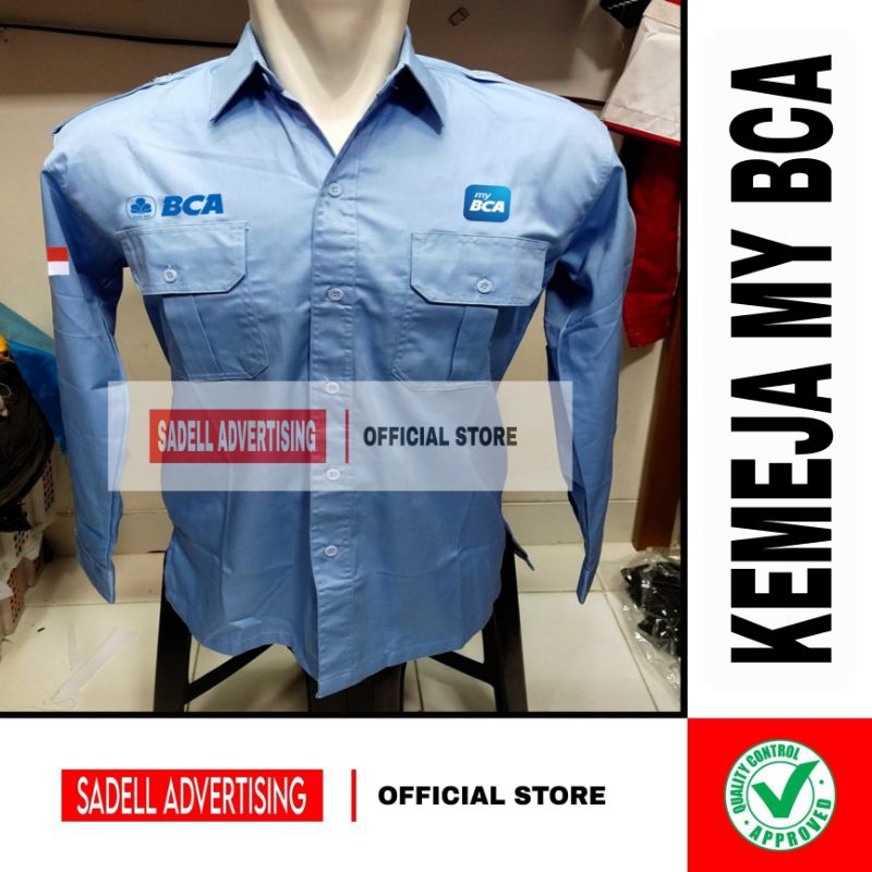 Jual Kemeja BCA Seragam MY BCA Biru Muda PDH PDL Lengan Panjang Pria ...