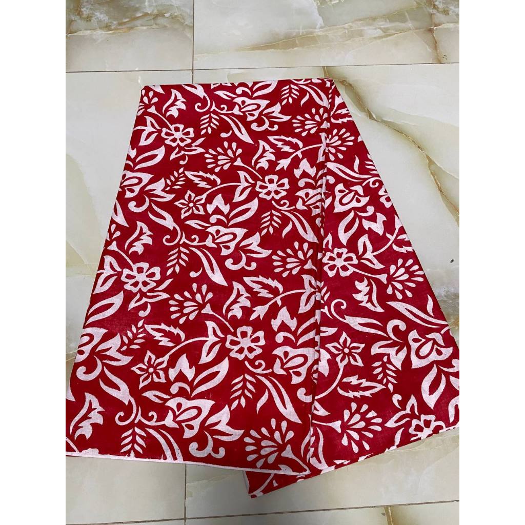 Jual (Grosir Kain Batik Pekalongan) Bisa COD / Kain Batik Meteran Murah / Motif Daun Bunga / 2x1 ...