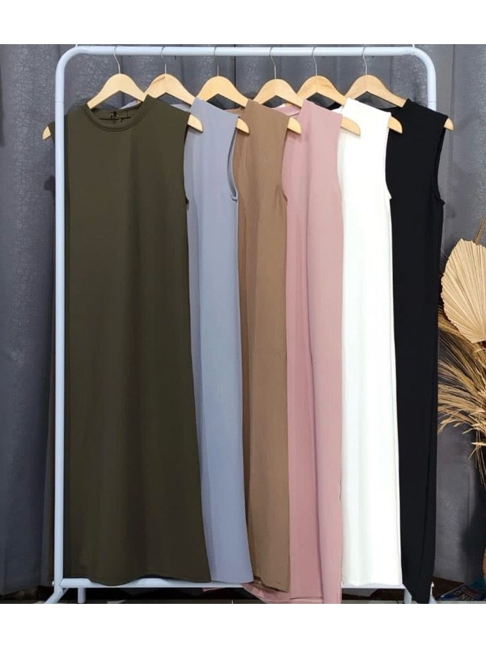 Jual INNER SPAN DRESS RAJUT KNIT PREMIUM | LONG DRESS RAJUT TANPA ...