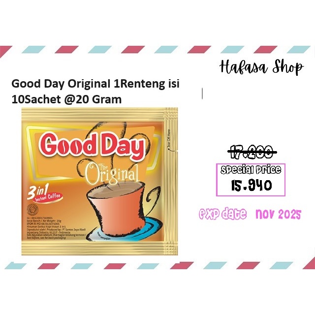 Jual Good Day Original 1 Renteng isi 10 Sachet @20 Gram | Shopee Indonesia