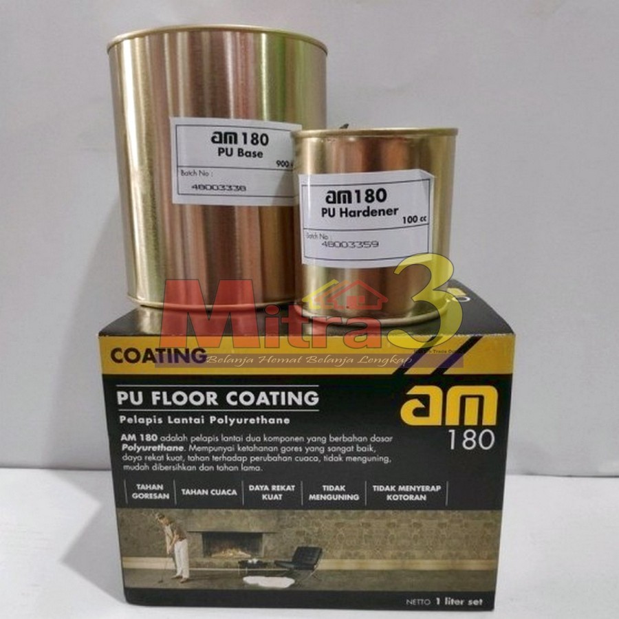 Jual AM 180 PU Floor Coating 1L Cat Pelapis Lantai Polyurethane / Cat ...