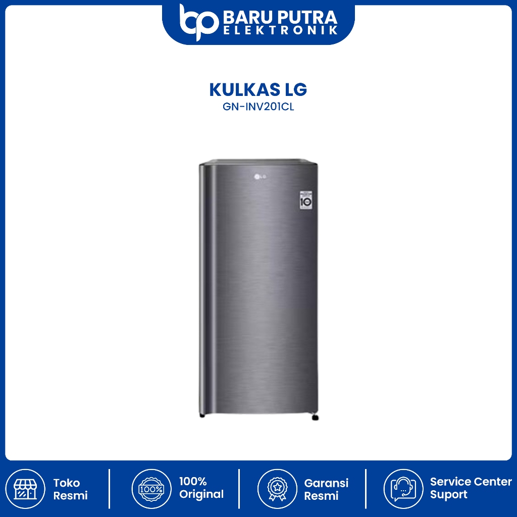Jual Kulkas 1 Pintu LG GN-INV201DL Kotak Besar 169L Dark Graphite ...