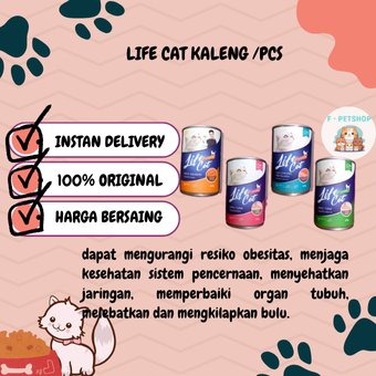 Jual Life Cat Kaleng 400gr Makanan Kucing Basah / Pakan Kucing Cat Wet ...