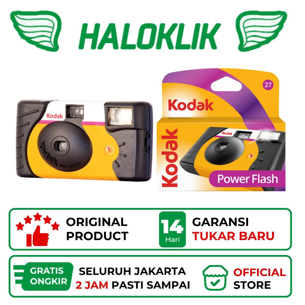 Jual Kodak Power Flash Disposable Camera Black | Shopee Indonesia