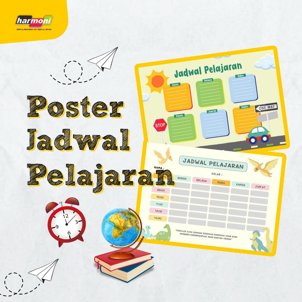 Jual Cetak Poster Jadwal Pelajaran Custom | Shopee Indonesia