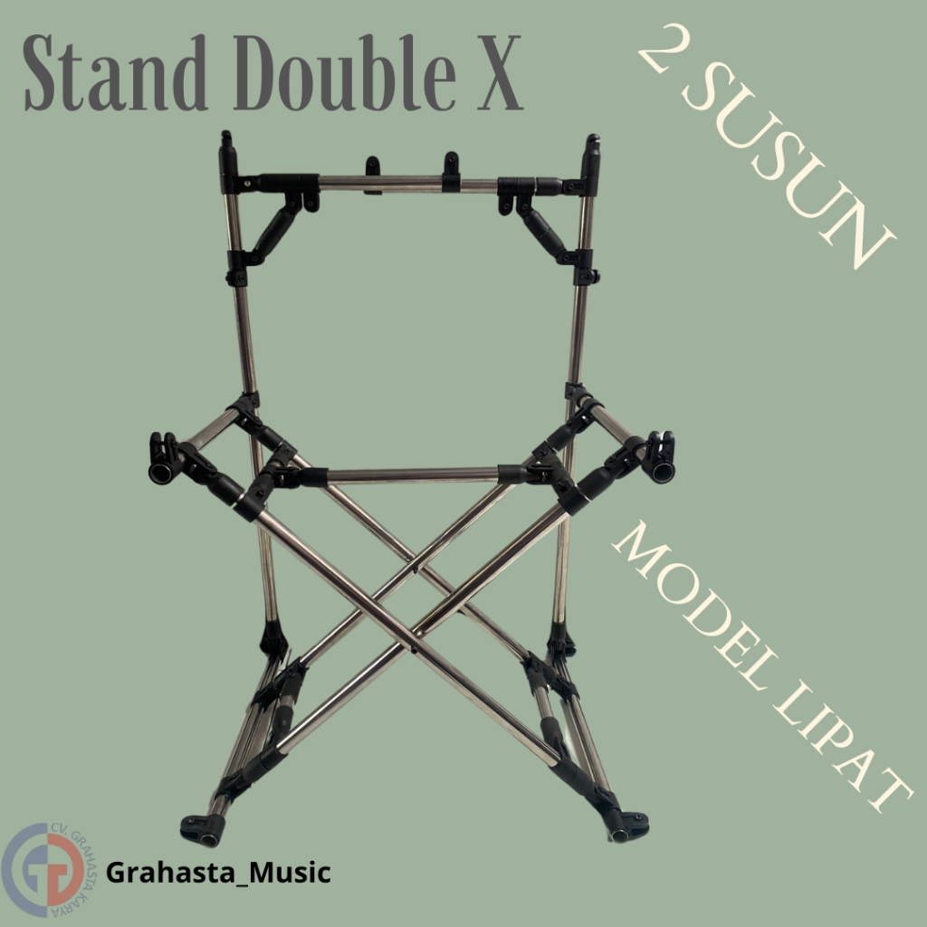 Jual Stand Keyboard Lipat Double Susun 2 Fleksibel Bisa Diatur Modal ...