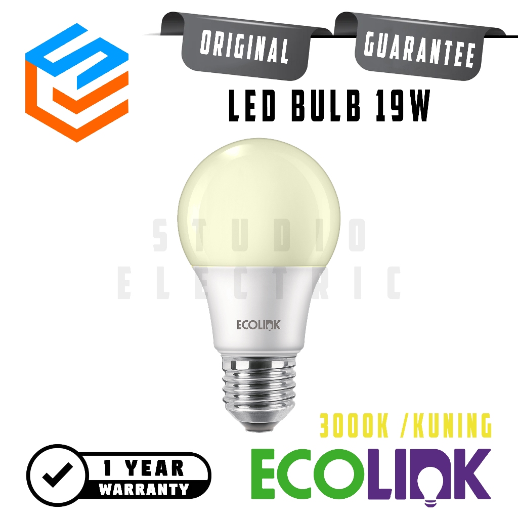 Jual Lampu LED Ecolink Bohlam Bulb 19 Watt Kuning (19W 19 W 19Watt ...