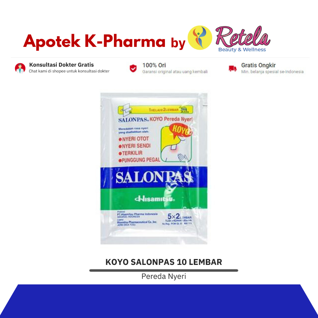 Jual KOYO SALONPAS SUPER BIRU 2 X 5 1 SACHET ISI 10 LEMBAR | Shopee ...