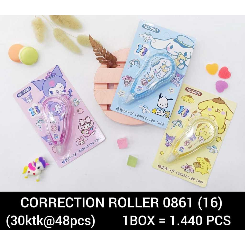 Jual Correction Tape Sanrio / Tipe X Kertas Roll / Stipo Kertas ...
