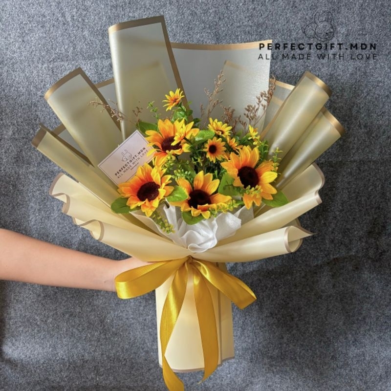 Jual Artificial Sun Flower Bouquet / Buket Bunga Matahari | Shopee ...