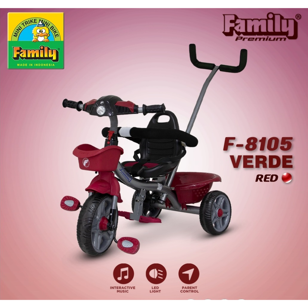 Jual Sepeda roda 3 anak family 8105 verde | Shopee Indonesia