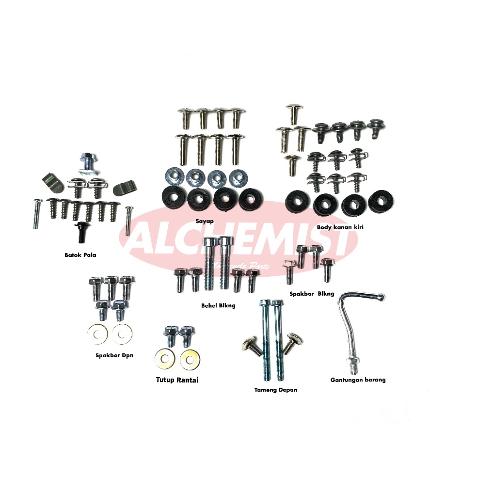 Jual Baut Fizr Full Set Baud Yamaha F1zr Full Body COD Baut Yamaha Fizr ...