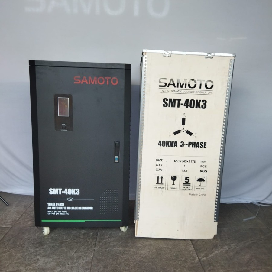 Jual SAMOTO Stabilizer 40000VA Stavolt Three Phase Stavolt SMT40KVA 3 ...