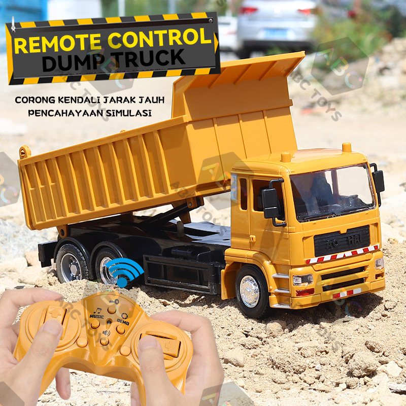 Jual RC Mobil Mainan Remote Control Dump Truk 8 Channel Bulldozer ...