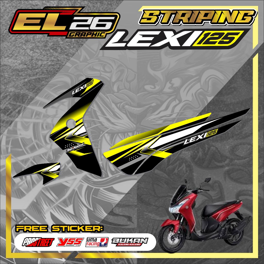 Jual 261 STRIPING STICKER YAMAHA LEXI 125 - STICKER YAMAHA LEXI 125 ...