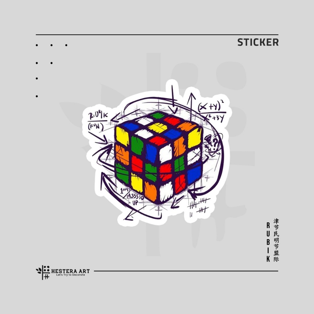 Jual Stiker Rubik Sticker Vinyl Doff Laminasi | Stiker Kalkulasi ...