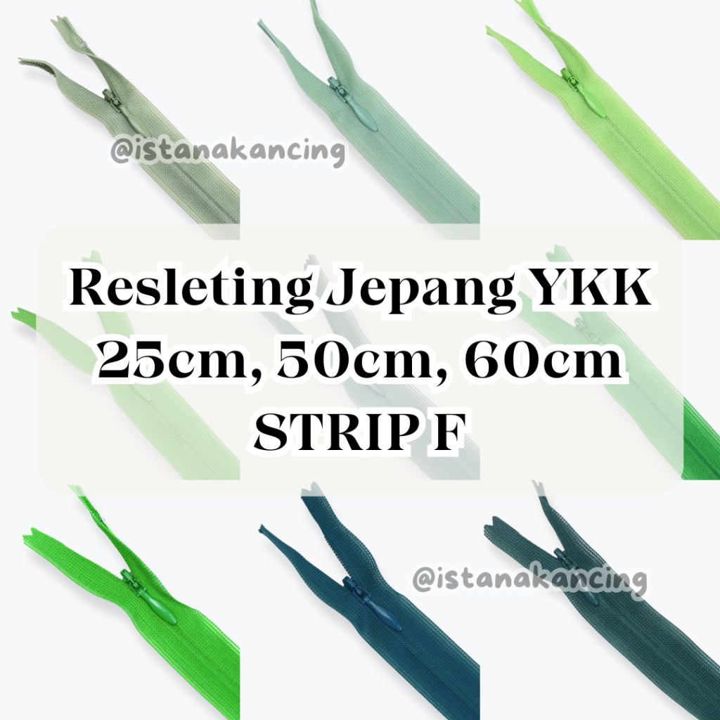 Jual Resleting Jepang YKK | Ukuran 25cm 50cm 60cm Original YKK Premium Zipper Jepang Strip F ...