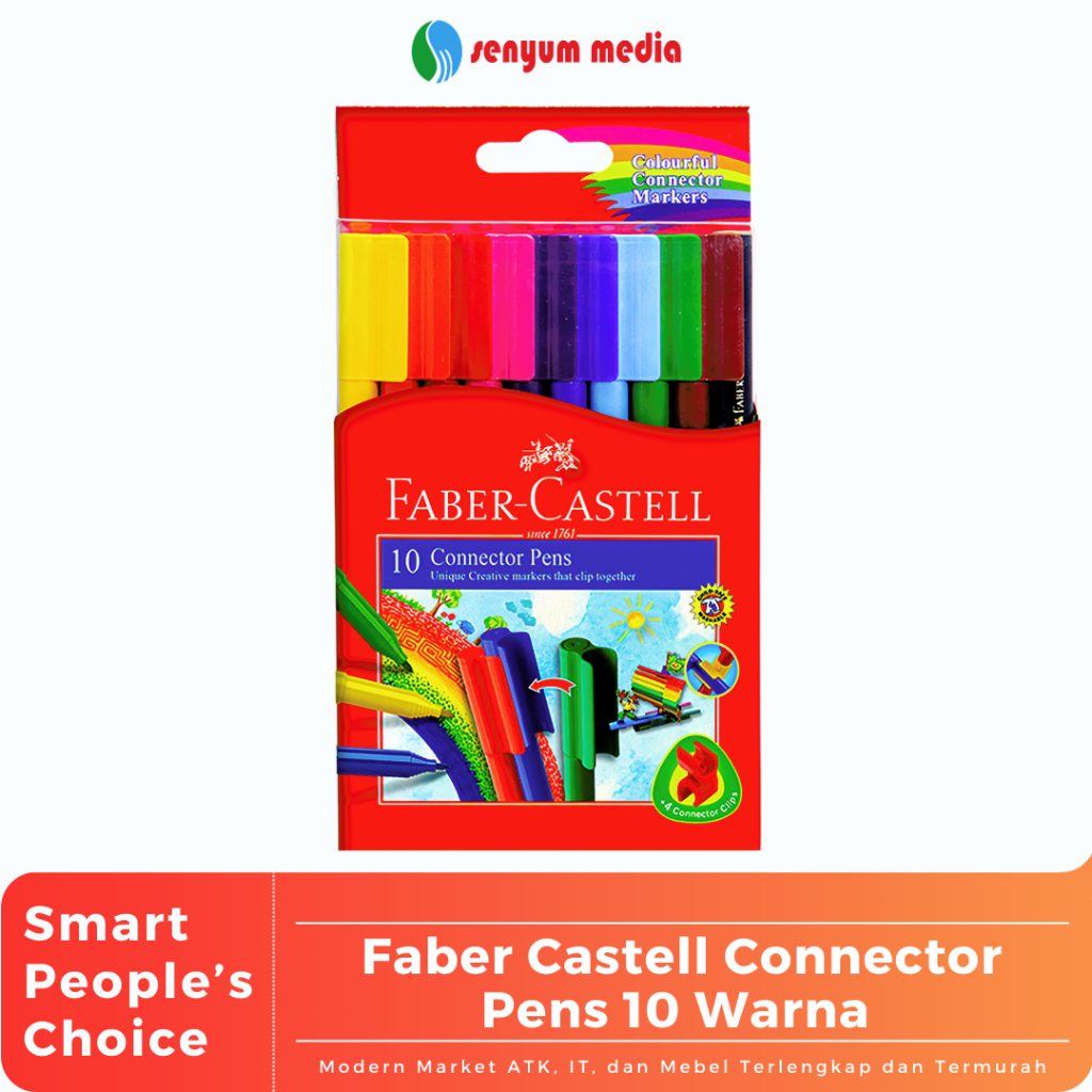 Jual Faber Castell Connector Pens 12 Warna (1 Pcs) (S:SET) | Shopee ...