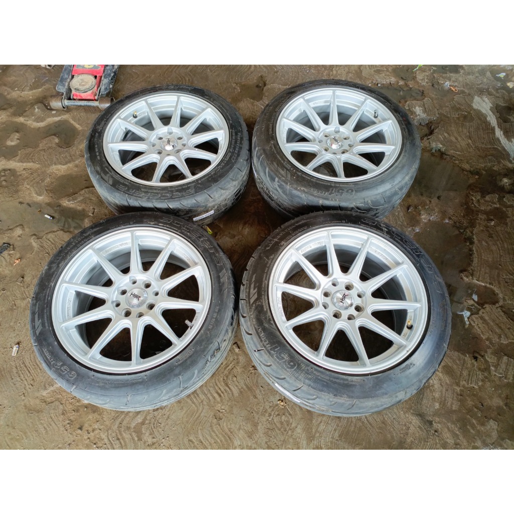 Jual Velg Mobil Racing Bekas R16 HSR Shinjuku Pcd 4x100 4x114 Ban Semi Slick Ring 16 Buat Vios ...
