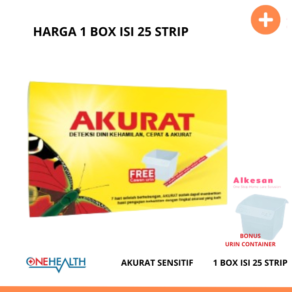 Jual Akurat Strip Test Pack Kehamilan 1 Box isi 25 Strip | Shopee Indonesia