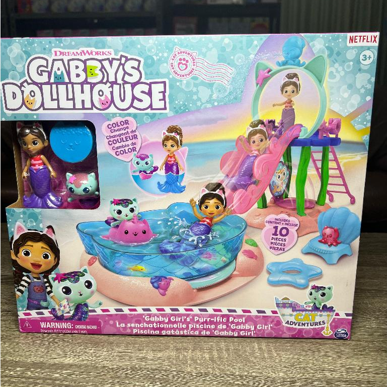 Jual Gabby's Dollhouse Purr-ific Pool Gabby Purrific Swimming Color ...
