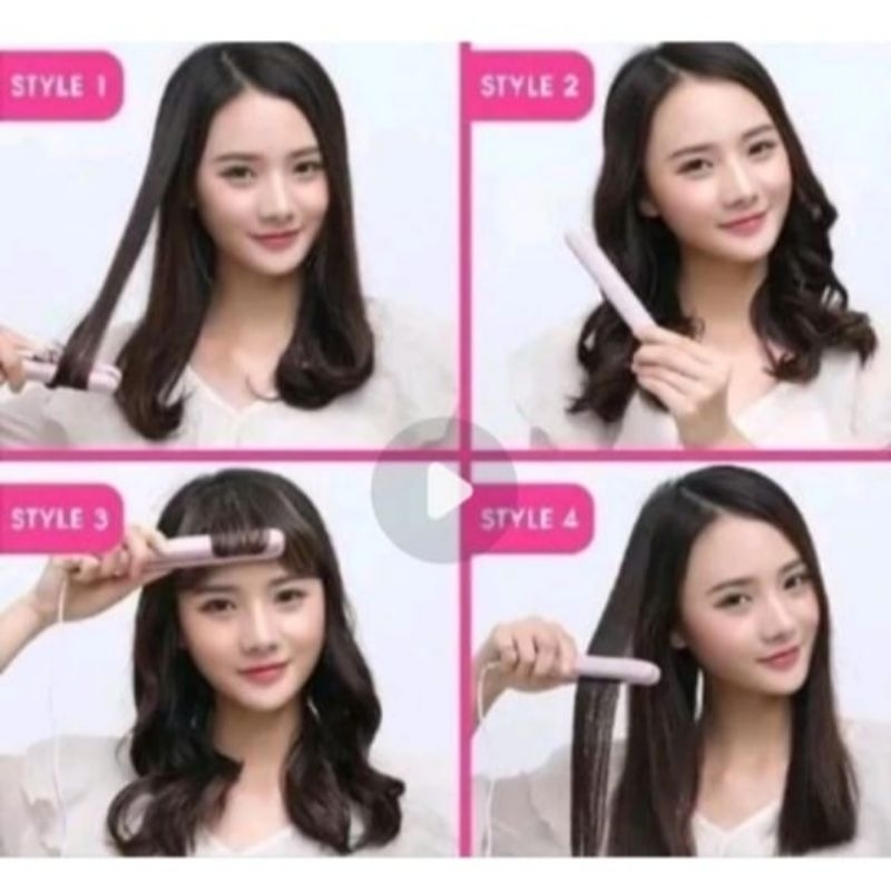 Jual Catokan Kimier Karakter Mini Catok Rambut 2 In 1 Curly On Lurus ...