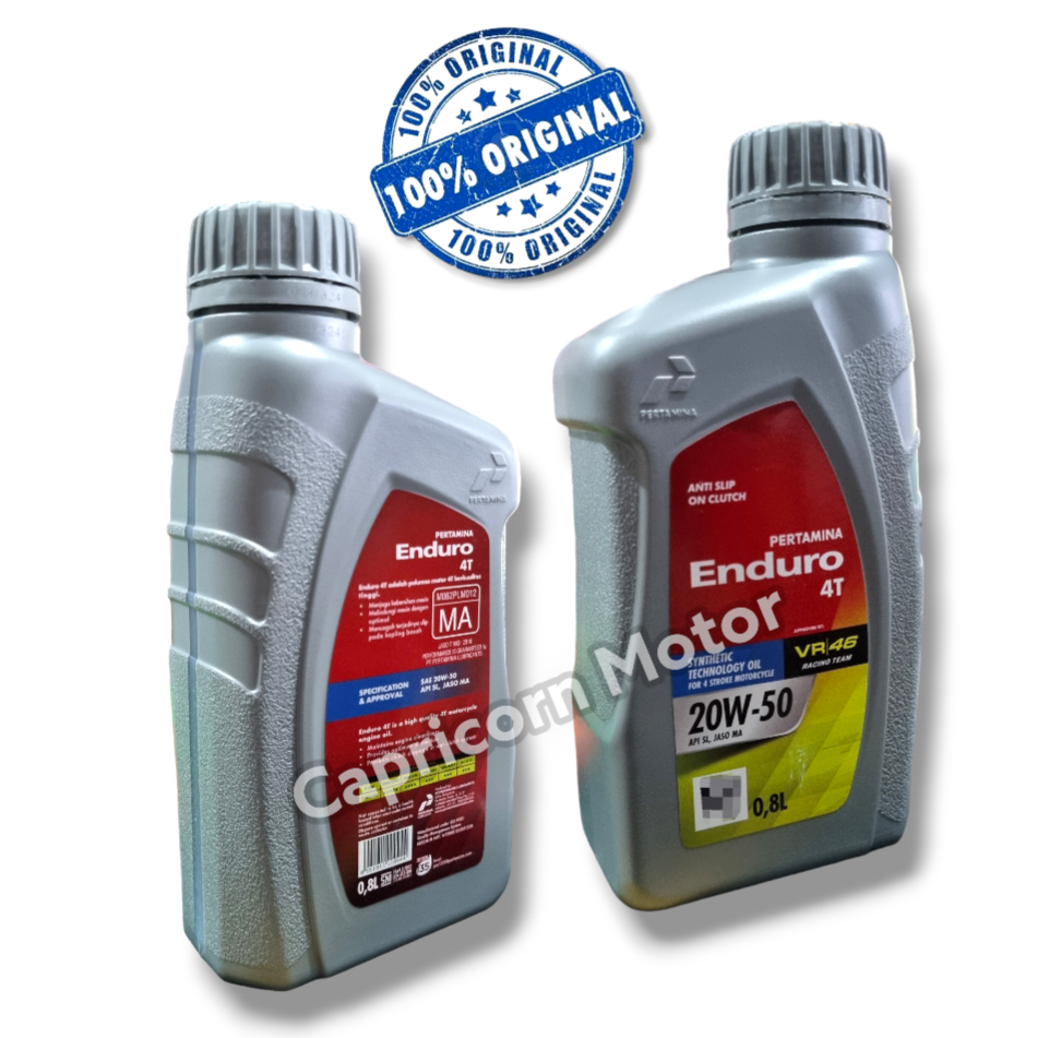 Jual PERTAMINA ENDURO 4T SAE 20W 50 API SL JASO MA Oli Mesin Motor Bebek 4 Tak 800ml | Shopee ...
