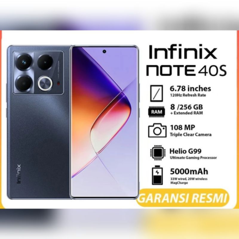 Jual INFINIX NOTE 40S 8/256GB | Helio G99 | 3D Curved 120Hz New 2024 Resmi Infinix | Shopee ...
