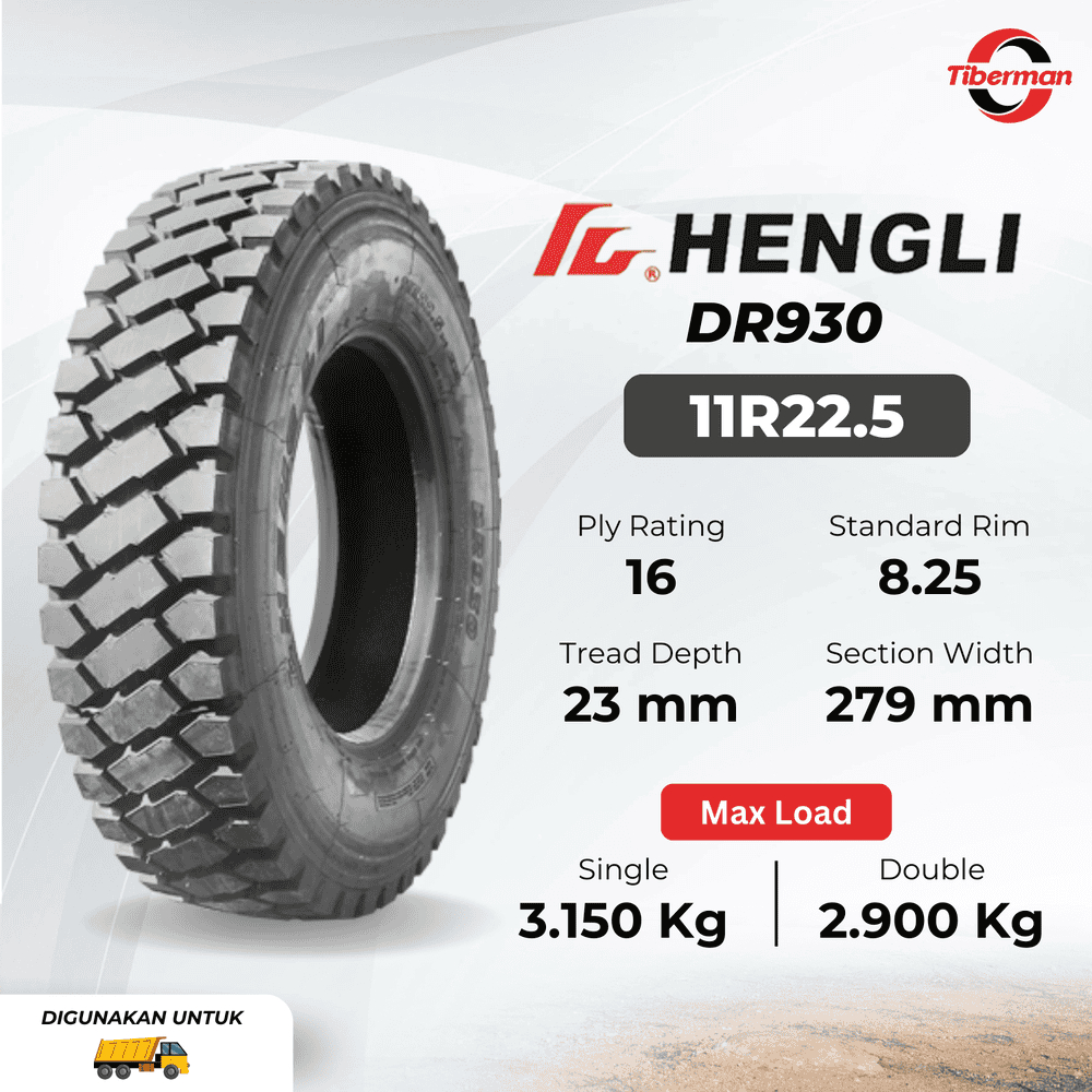 Jual Ban Truk Bus Hengli 11R22.5 16PR TiberMAX DR930 | Shopee Indonesia