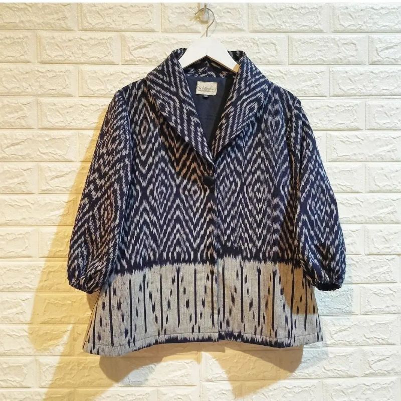 Jual outer tenun ethnik blazer tenun wanita terbaru balero tenun ethnik ...