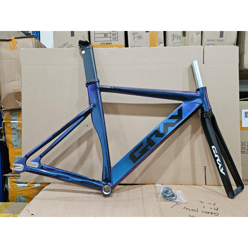 Jual Frameset Fixie GRAY F15 Warna Bunglon-Hitam Bahan Aluminum Alloy ...