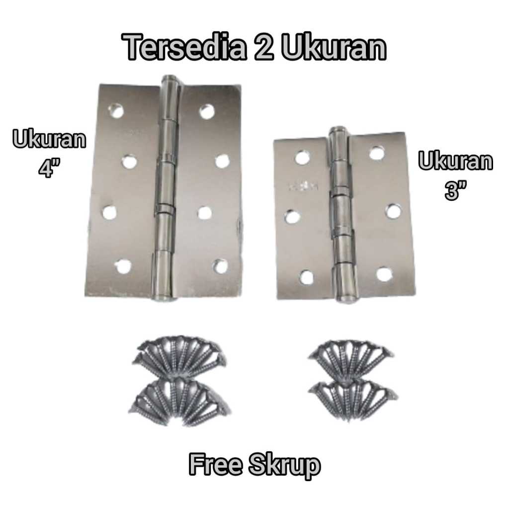 Jual Engsel Besi Tebal 4" inch Anti Karat Kuat Untuk Pintu Rumah Plat ...