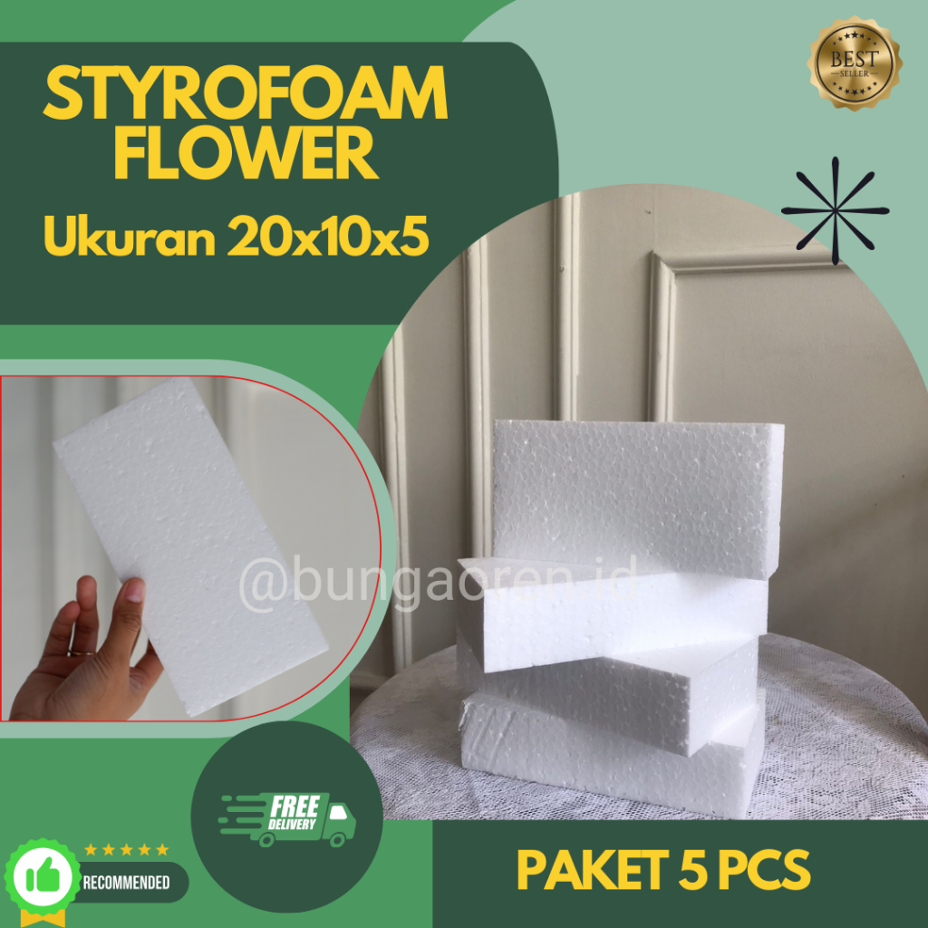 Jual PAKET 5 PCS Styrofoam Flower / Busa bunga / Oasis bunga ...