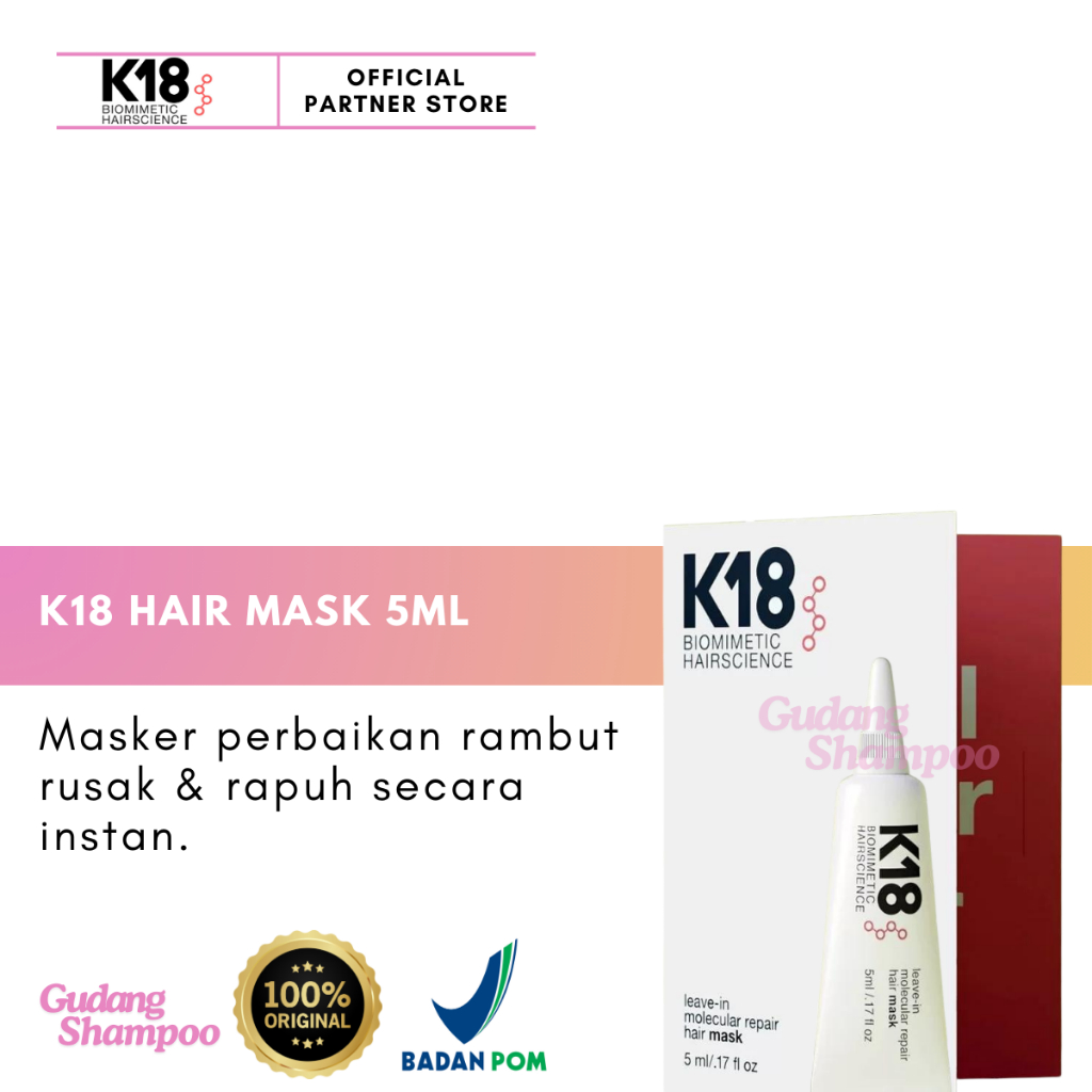 Jual ORIGINAL BARU K18 Hair Mask 5ml | Shopee Indonesia